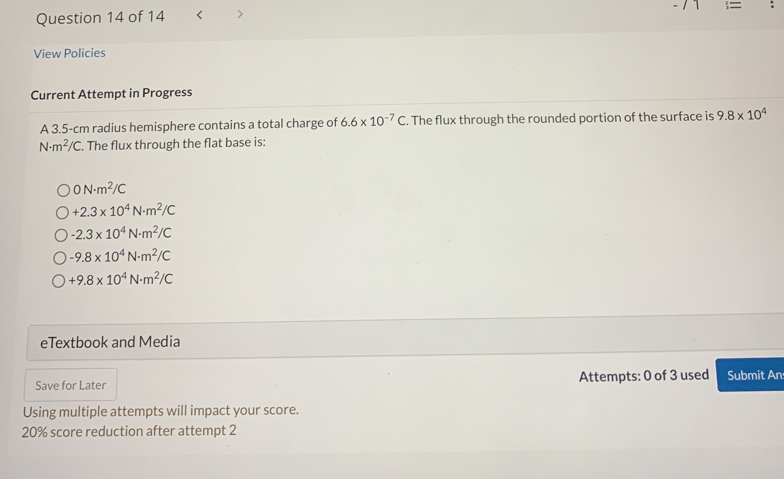 Solved Current Attempt in ProgressA 3.5-cm ﻿radius | Chegg.com
