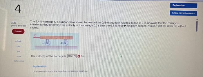 Solved Use kinematics and the impulse-momentum principle. | Chegg.com