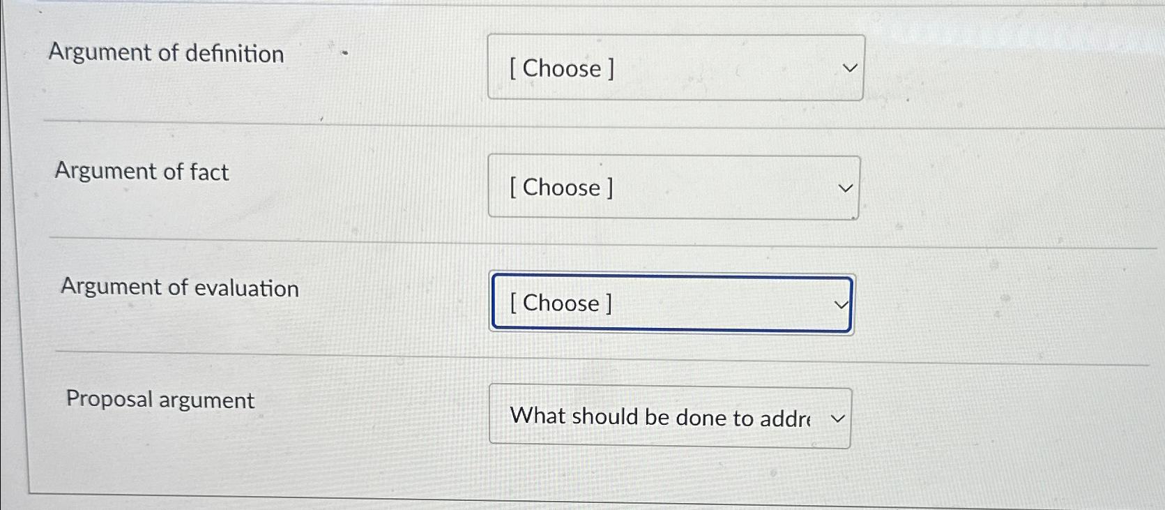 Solved Argument of definitionArgument of factArgument of | Chegg.com