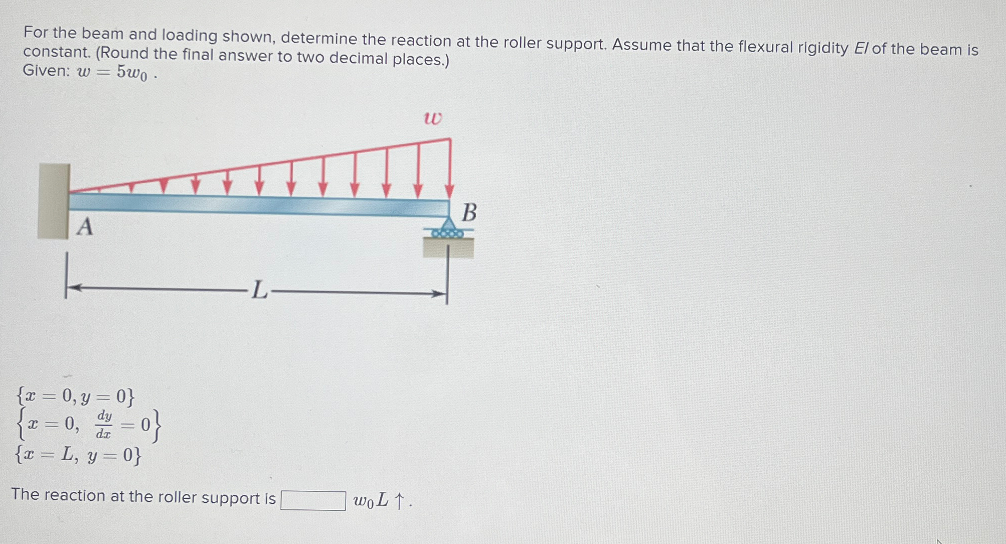 Solved For the beam and loading shown, determine the | Chegg.com