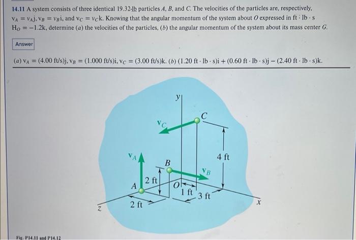 Solved 14.11 A system consists of three identical 19.32-lb | Chegg.com