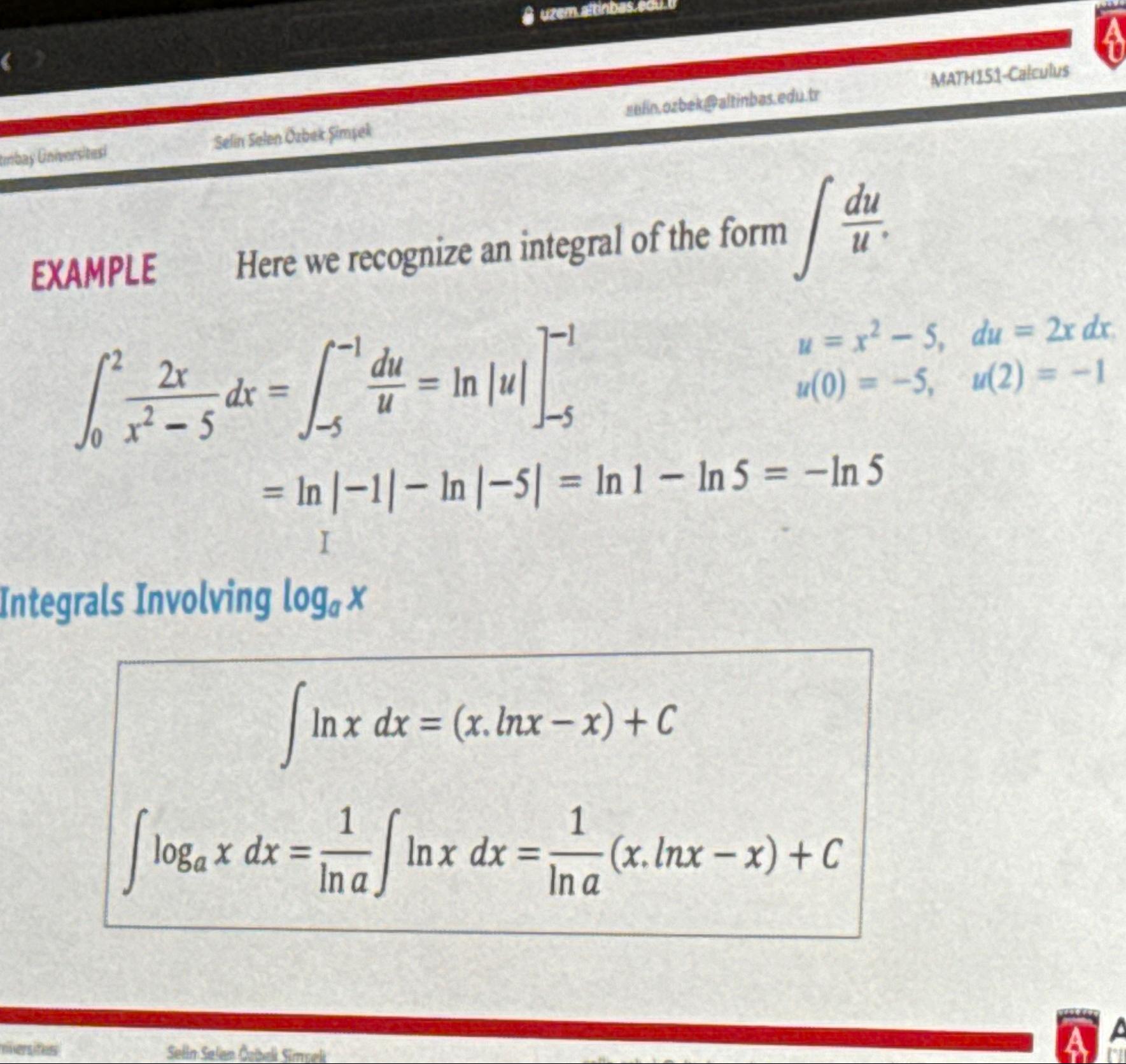 Solved EXAMPLE Here we recognize an integral of the form | Chegg.com