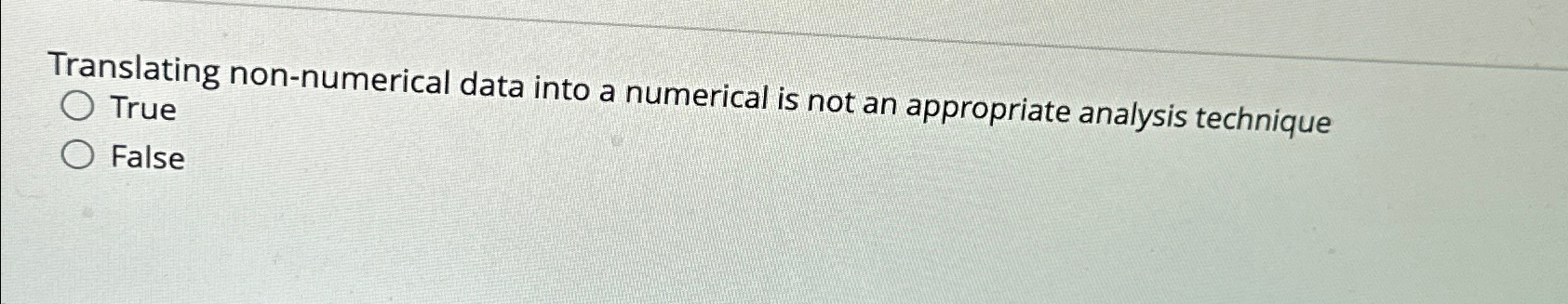 Solved Translating non-numerical data into a numerical is | Chegg.com