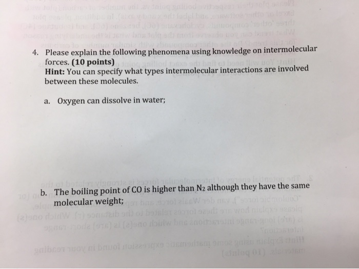 Solved 4. Please explain the following phenomena using | Chegg.com