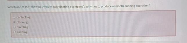 Solved Which one of the folfowing involves coordinating a | Chegg.com