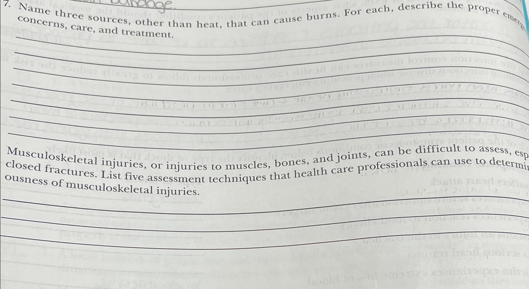 Solved Name three sources, other than heat, that can cause | Chegg.com