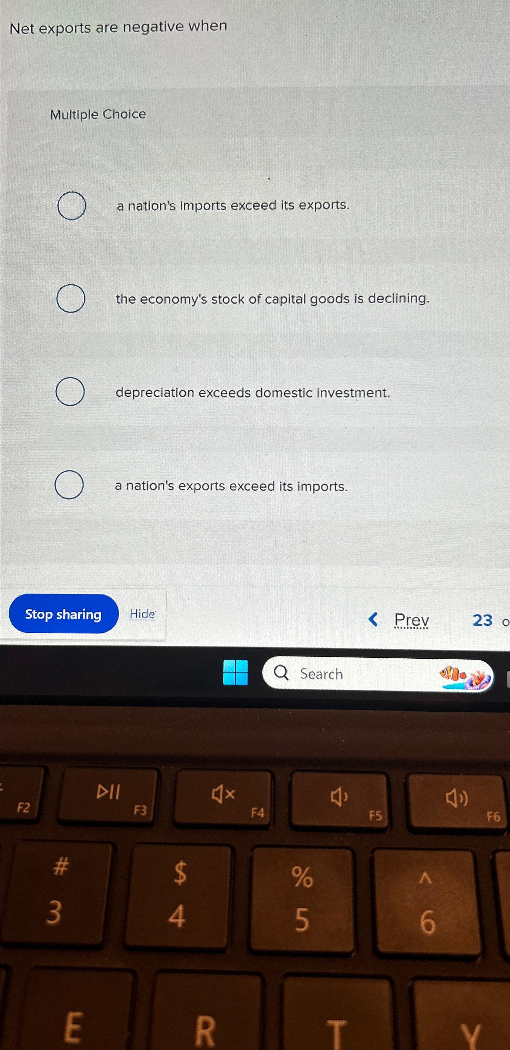Solved Net exports are negative whenMultiple Choicea | Chegg.com