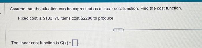 Solved Assume that the situation can be expressed as a | Chegg.com
