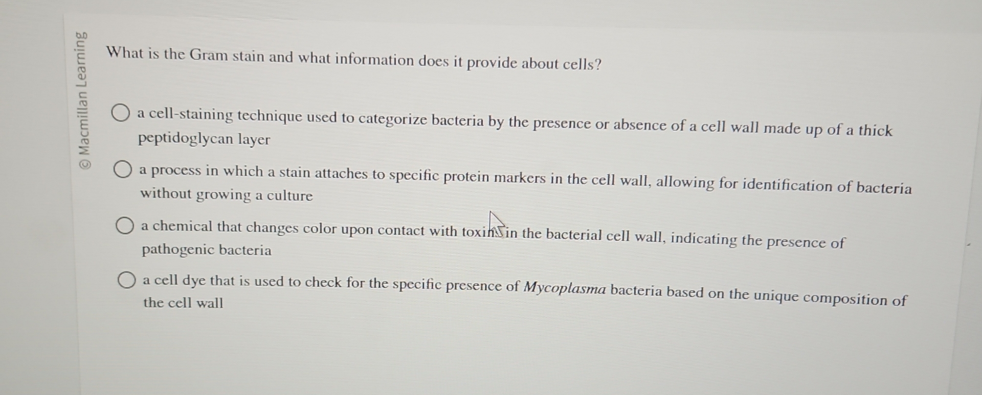 Solved What is the Gram stain and what information does it | Chegg.com