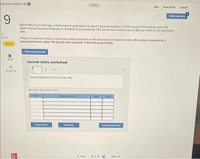 Solved signación capitulo 18 Sed Help Save & Exit Submit | Chegg.com