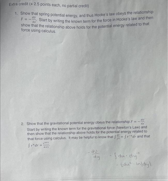 Solved Extra credit (+2.5 points each, no partial credit) 1. | Chegg.com