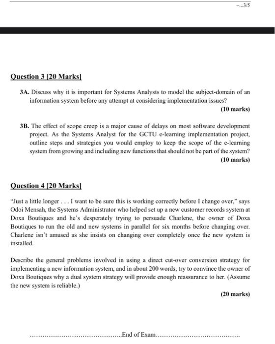 Solved 3A. Discuss why it is important for Systems Analysts | Chegg.com