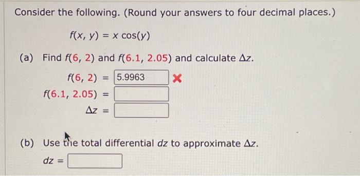 Solved Consider the following. (Round your answers to four | Chegg.com