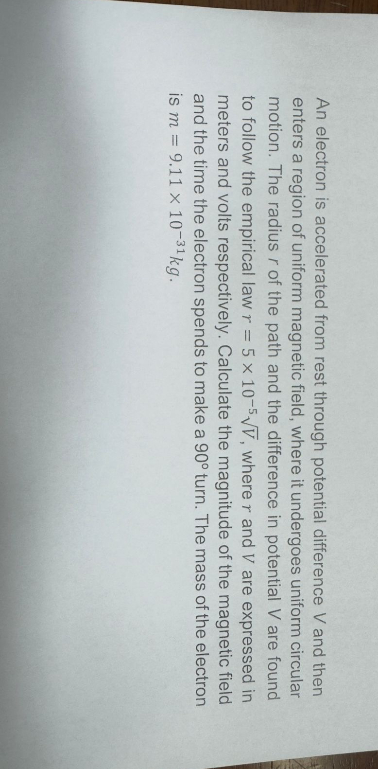 Solved An electron is accelerated from rest through | Chegg.com