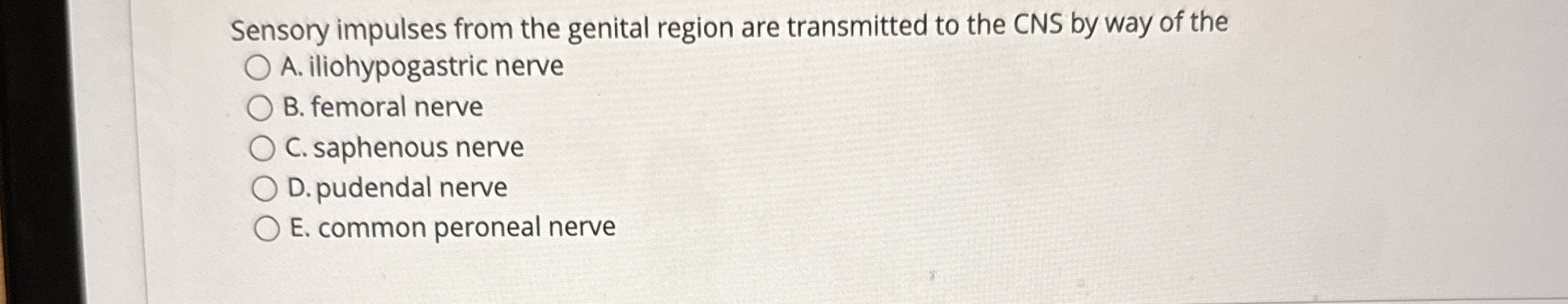 High Quality SOLUTION Sensory impulses from the genital region are | Chegg.com