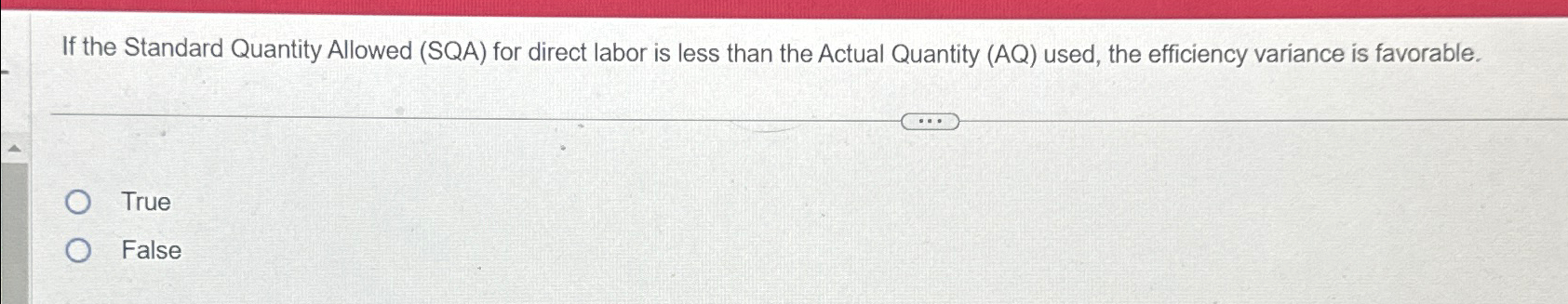 Solved If the Standard Quantity Allowed (SQA) ﻿for direct | Chegg.com