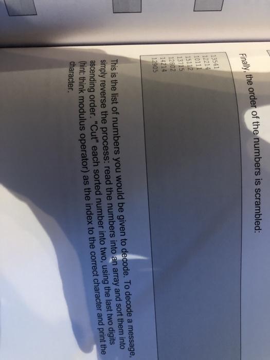 Solved Decode Lab decoder rings that used to be available in | Chegg.com