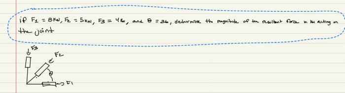 Solved if \\( F_{1}=8 \\mathrm{kN}, F_{2}=5 \\mathrm{kN}, | Chegg.com