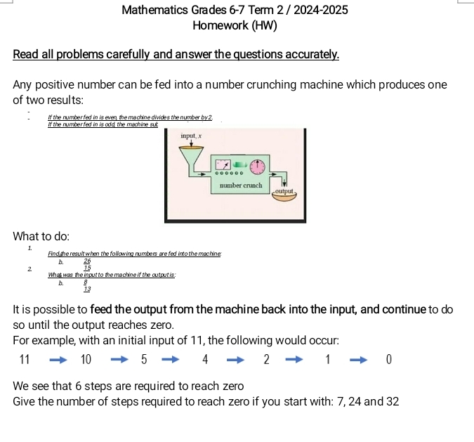 Solved Mathematics Grades 6-7 ﻿Term 2 / 2024-2025Homework | Chegg.com