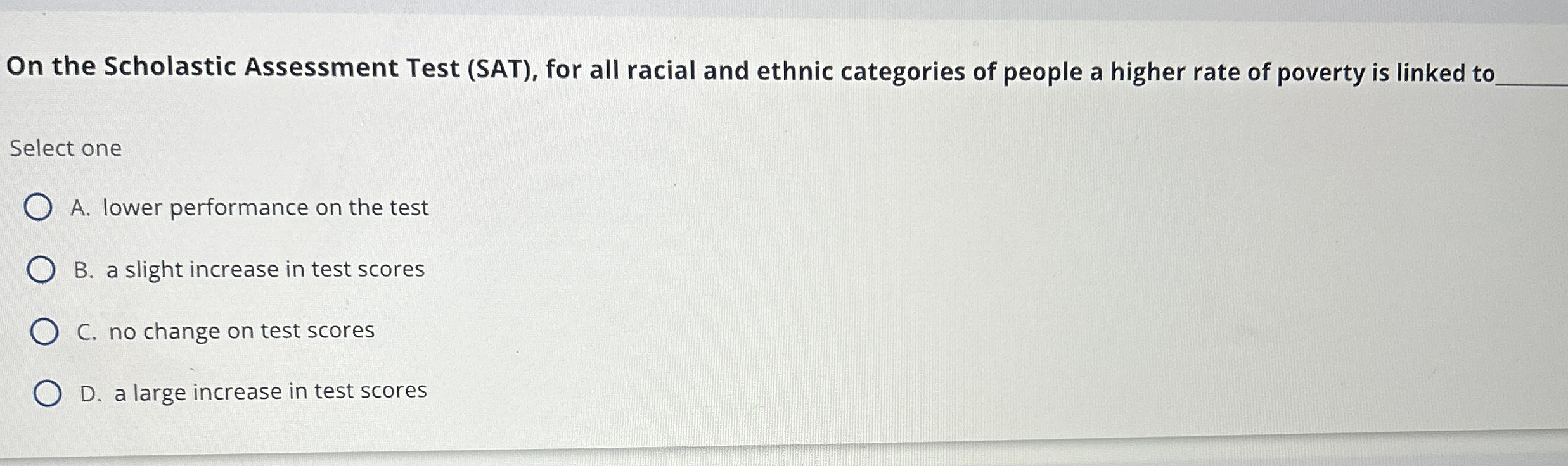 Solved On the Scholastic Assessment Test (SAT), ﻿for all | Chegg.com
