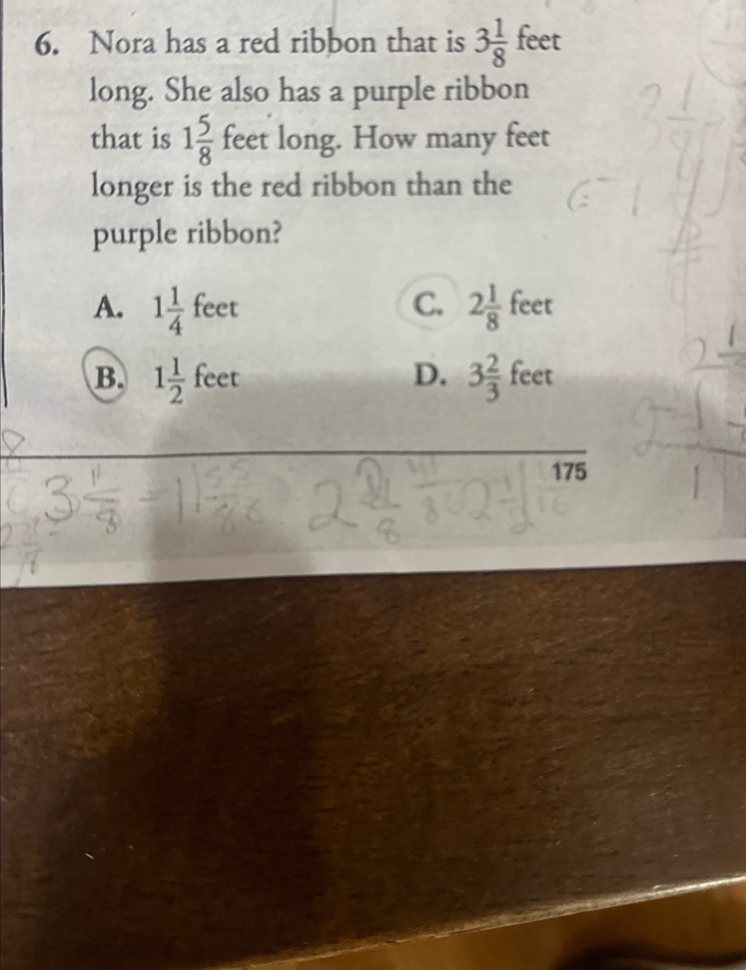 Solved Nora has a red ribbon that is 318 ﻿feet long. She | Chegg.com