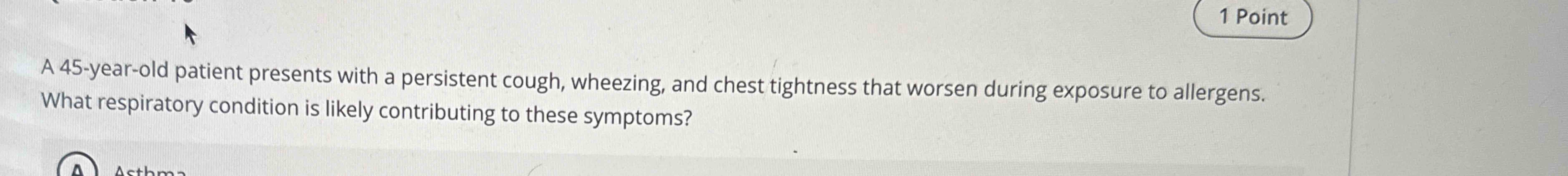 Solved A 45-year-old patient presents with a persistent | Chegg.com