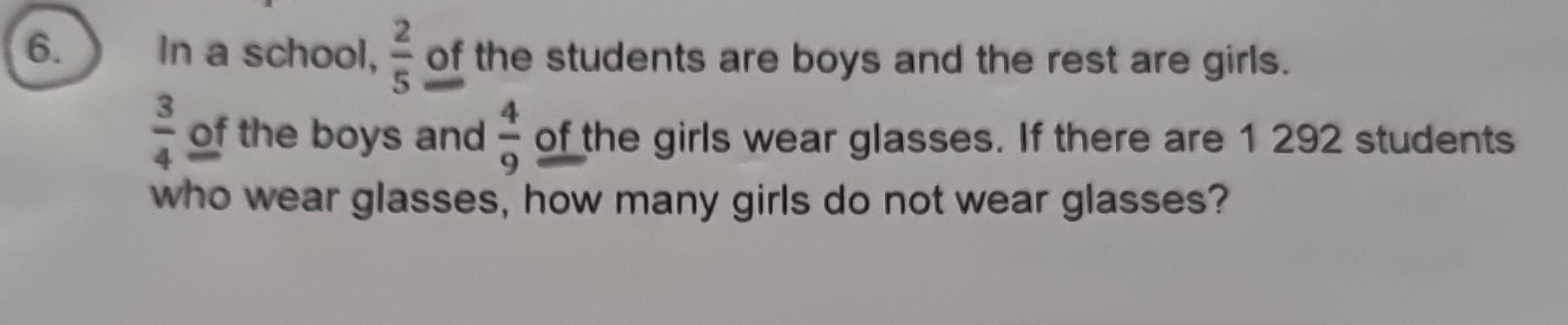 Solved In a school, 52 of the students are boys and the rest | Chegg.com