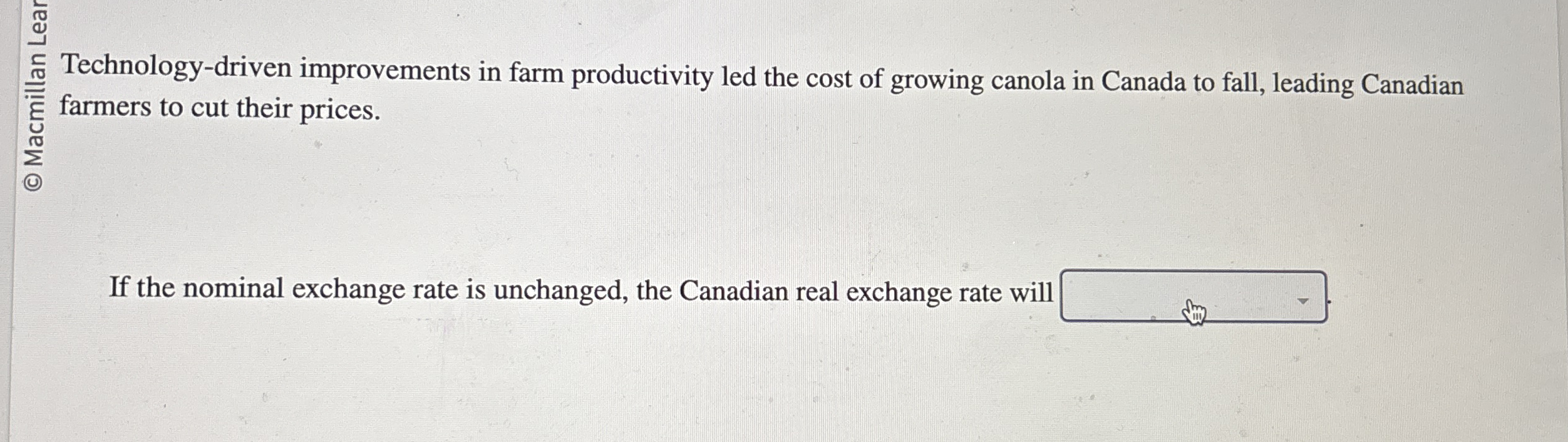 Solved Technology-driven improvements in farm productivity | Chegg.com