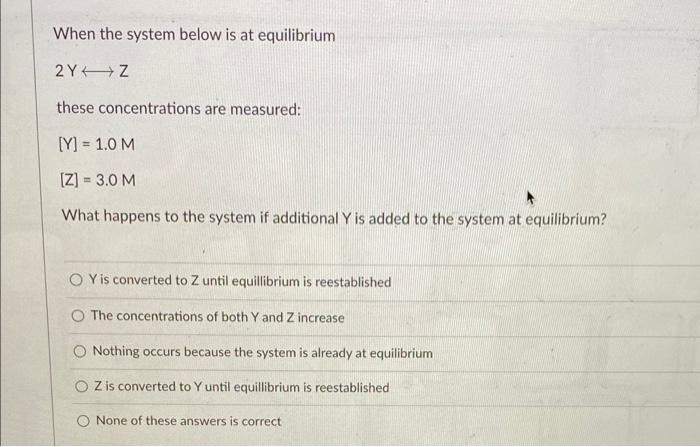 Solved When the system below is at equilibrium these | Chegg.com