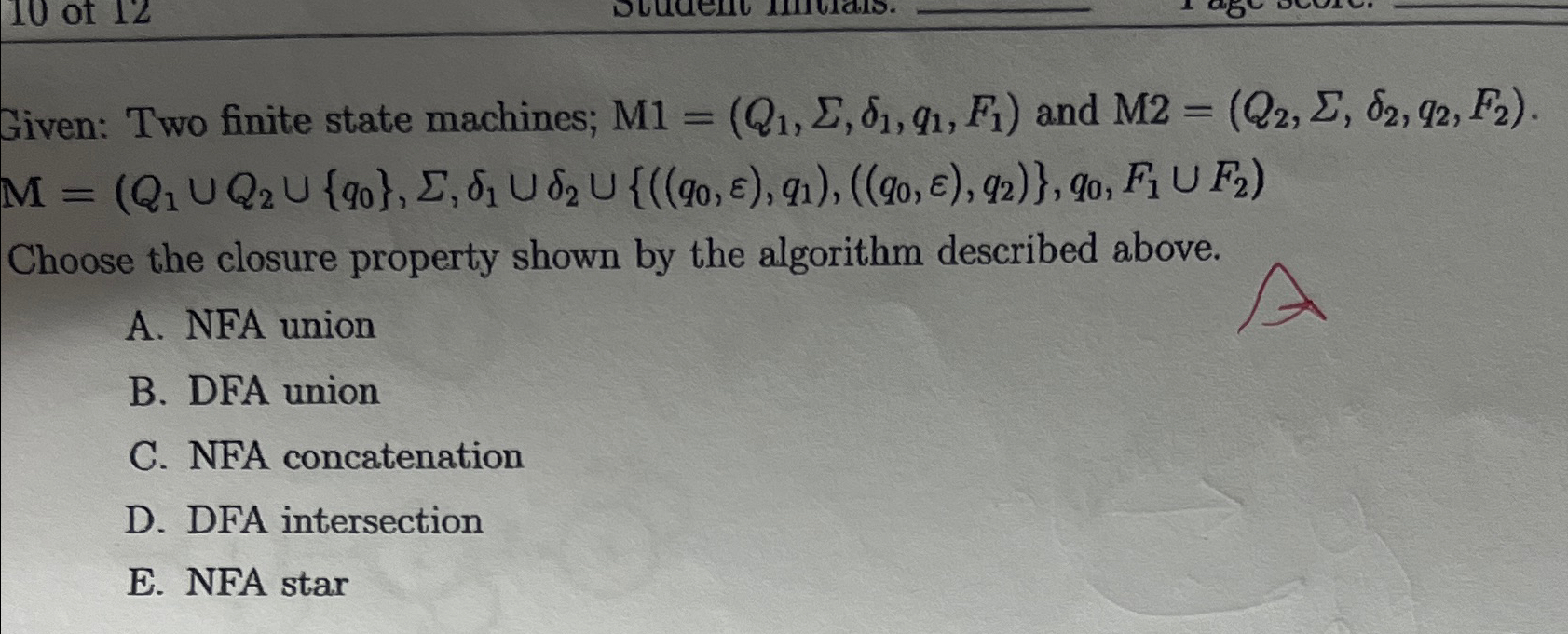 Solved Given: Two finite state machines; M1=(Q1,Σ,δ1,q1,F1) | Chegg.com