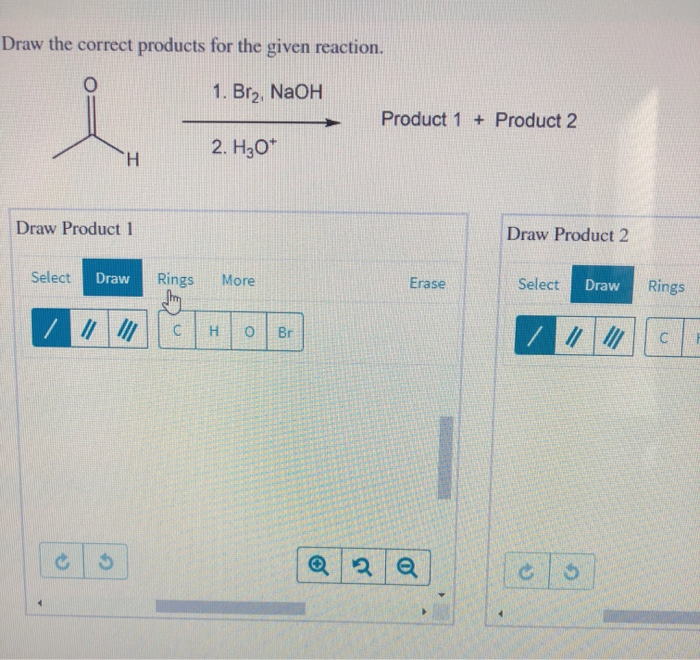 Solved Draw the correct products for the given reaction. 1. | Chegg.com