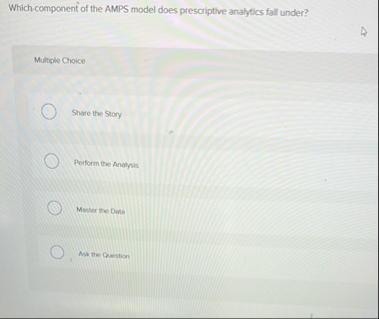 Solved Which component of the AMPS model does prescriptive | Chegg.com