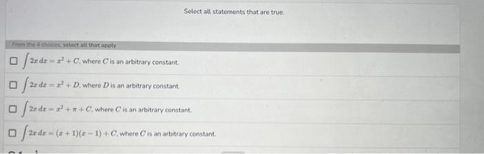 Solved Select all statements that are true. Frot the 4 | Chegg.com
