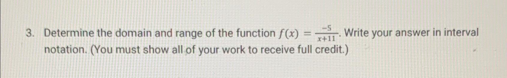 Solved Determine the domain and range of the function | Chegg.com