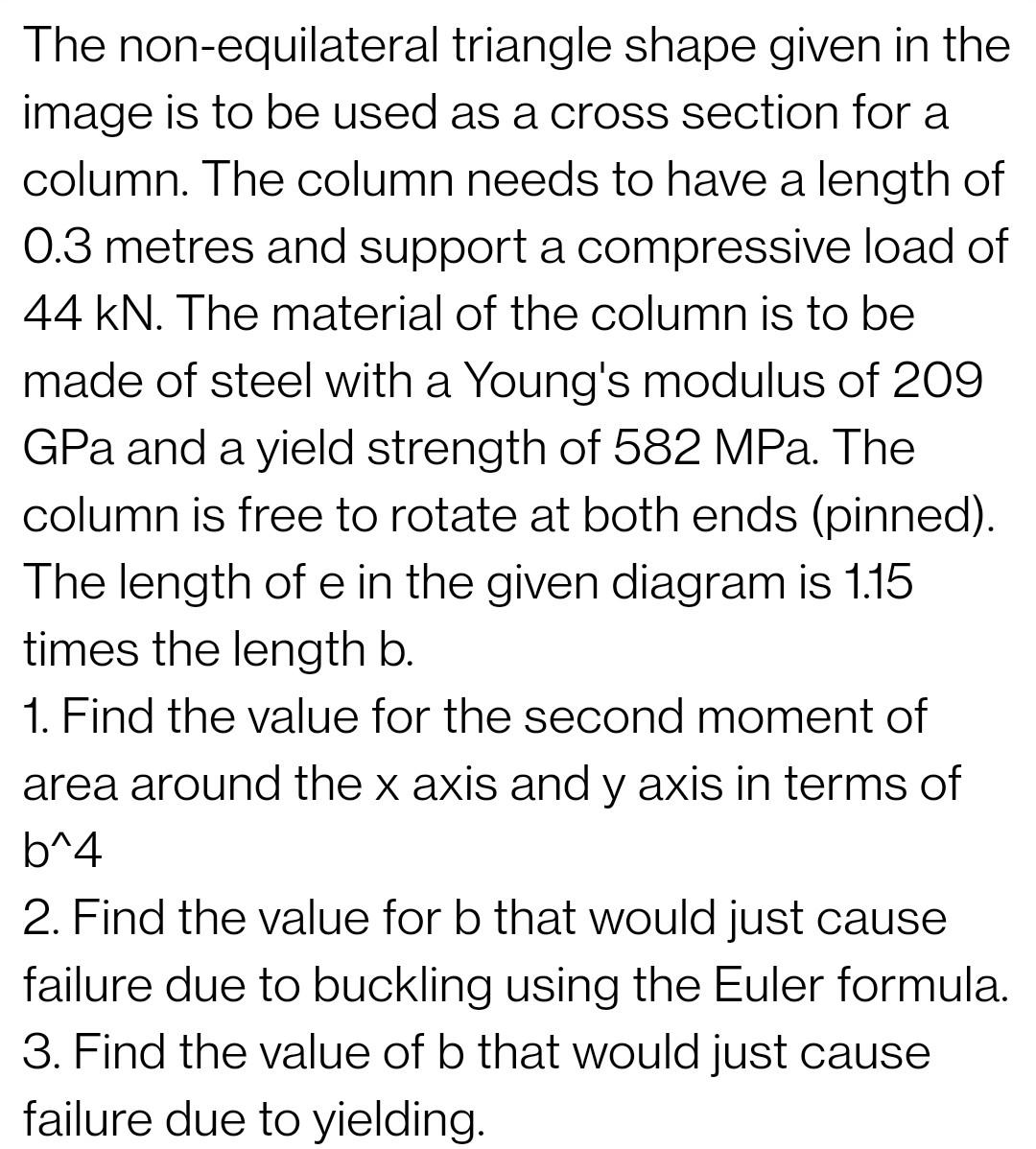 Solved The non-equilateral triangle shape given in the image | Chegg.com