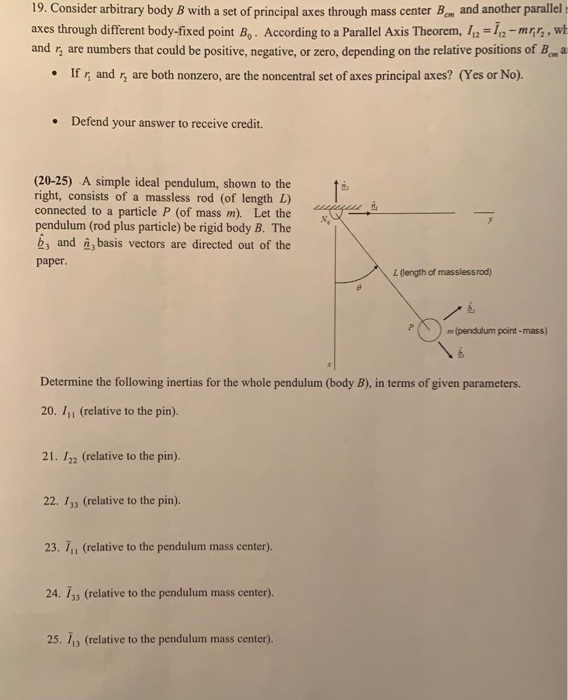 19. Consider arbitrary body B with a set of principal | Chegg.com
