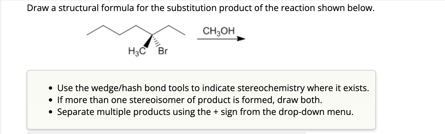 Solved Draw a structural formula for the substitution | Chegg.com