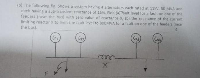 Solved (b) ﻿The following fig, Shows a system having 4 | Chegg.com
