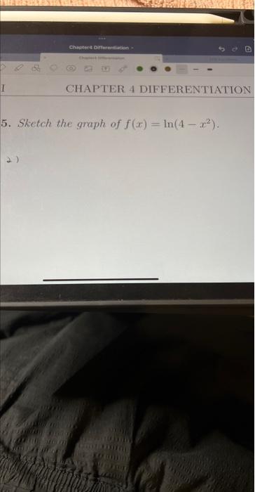 Solved 5. Sketch the graph of f(x)=ln(4−x2). | Chegg.com