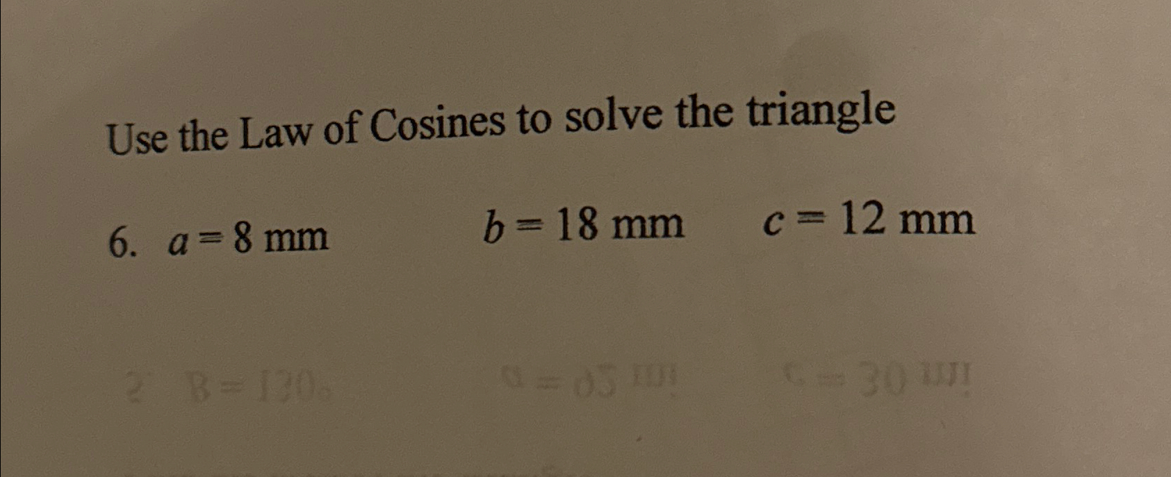 Solved Use the Law of Cosines to solve the | Chegg.com