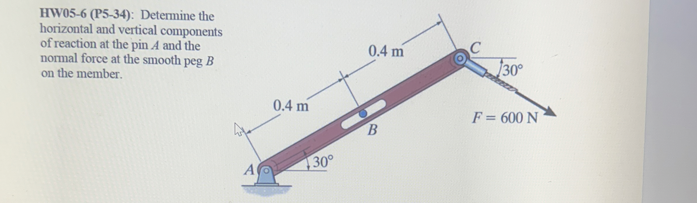 Solved HW05-6 (P5-34): Determine thehorizontal and vertical | Chegg.com