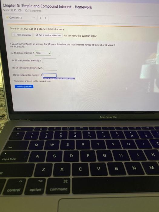 Solved Chapter 5: Simple and Compound Interest - Homework | Chegg.com