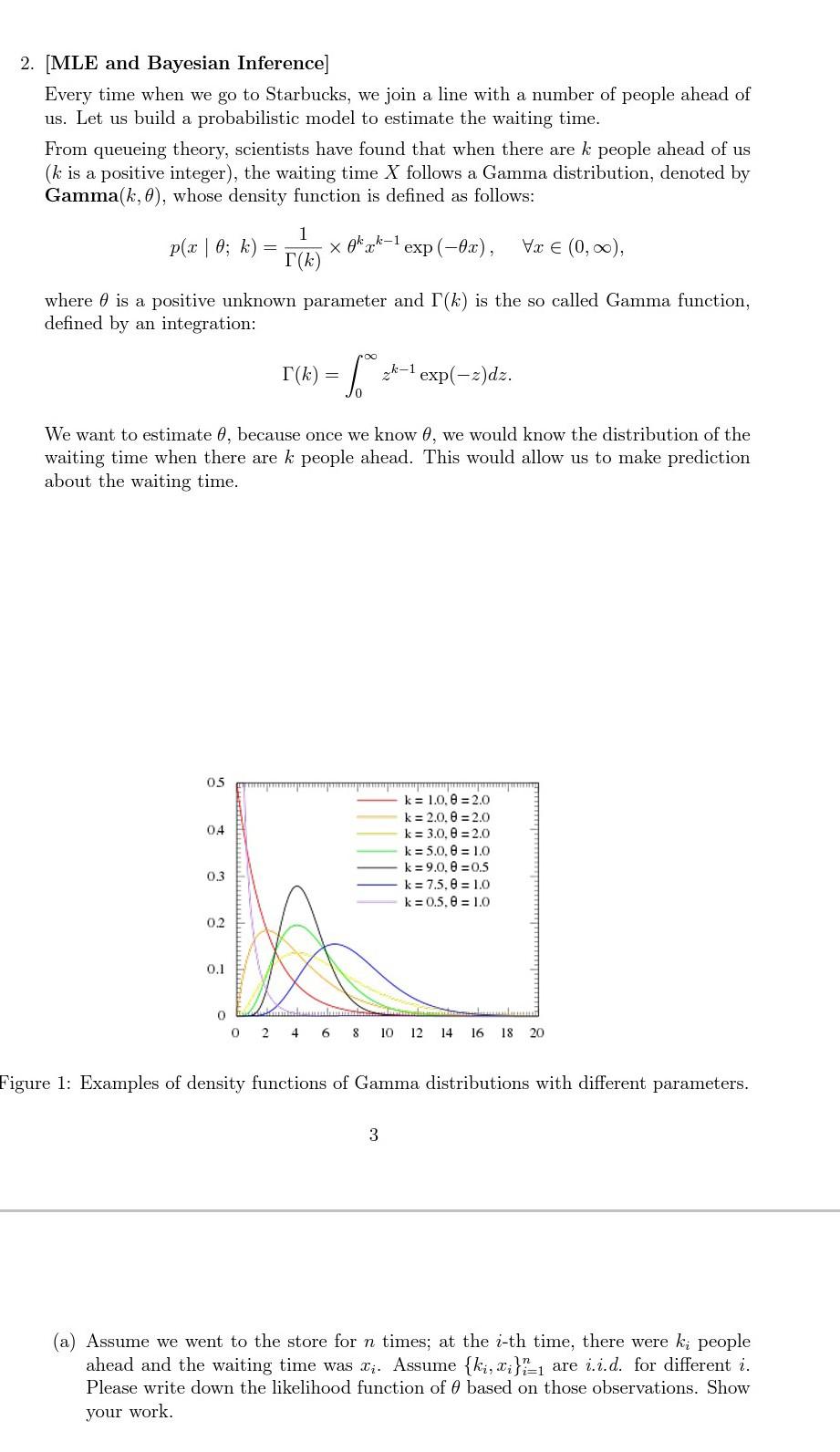 Solved 2. [MLE and Bayesian Inference] Every time when we go | Chegg.com