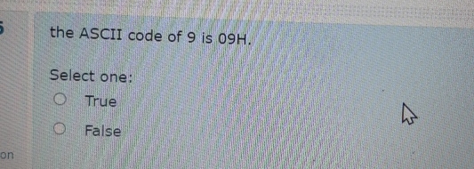 Solved The Ascii Code Of 9 is 09helect Onetruefalse
