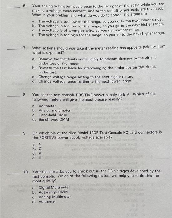 Solved TEST Read each question carefully. Write the letter | Chegg.com