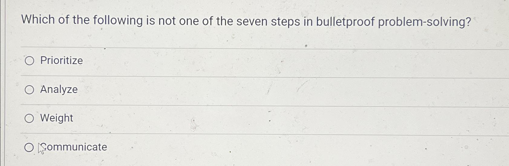 Solved Which of the following is not one of the seven steps | Chegg.com