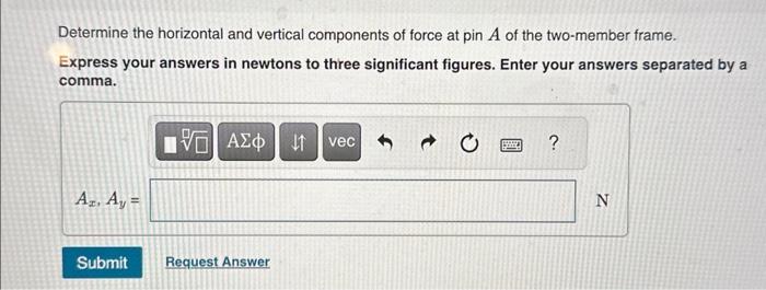 Solved Determine the horizontal and vertical components of | Chegg.com