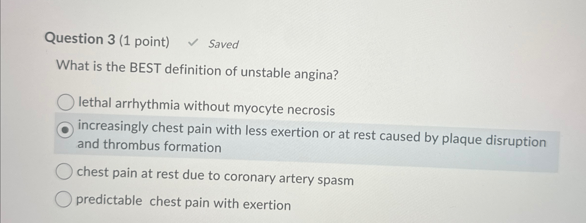 Solved Question 3 (1 ﻿point) ﻿SavedWhat is the BEST | Chegg.com