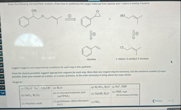 Solved Given the following retrosynthetic analysis, show how | Chegg.com