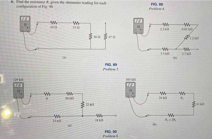 Solved 6. Find the resistance R. given the ohmmeter reading | Chegg.com